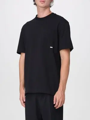JIL SANDER Short-sleeved Cotton T-shirt With Patch Pocket - Black