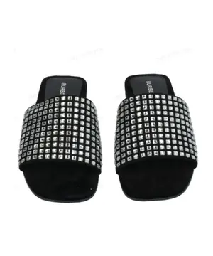 Burberry Rhinestone-embellished Flat Slides