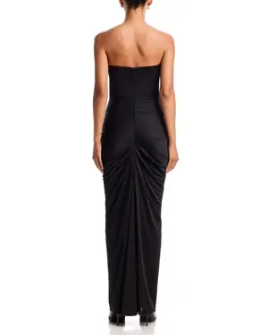 ET OCHS Selena Draped Strapless Gown