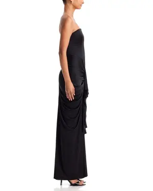 ET OCHS Selena Draped Strapless Gown