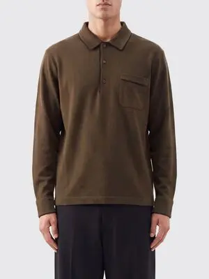 TOM FORD Silk And Cotton Long-sleeved Polo Shirt With Patch Pocket