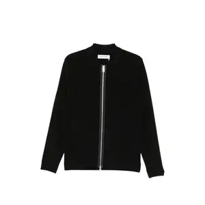 SAMSOE SAMSOE Zip-up Chest-pocket Cardigan - Black