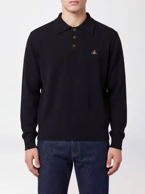 VIVIENNE WESTWOOD VIVIENNE WESTWOOD Mark Knitted Wool Polo Black