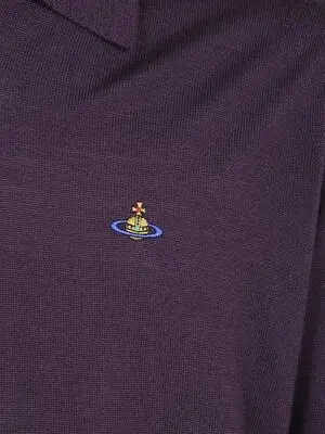 VIVIENNE WESTWOOD Mark Long-sleeved Polo Shirt - Red