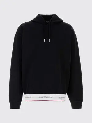 Dsquared2 Relaxed Fit Jacquard Logo Cotton Hoodie
