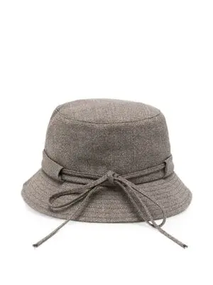 Jacquemus Logo Plaque Drawstring Bucket Hat