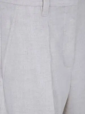 Brunello Cucinelli Tailored Wide-leg Wool And Cashmere Trousers With Monili