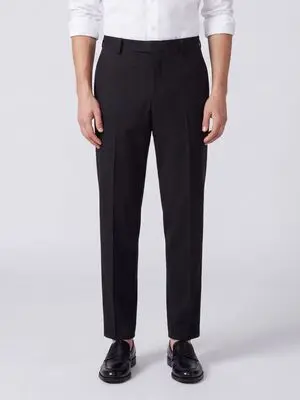 JIL SANDER Slim Fit Tailored Wool And Mohair Trousers - Black
