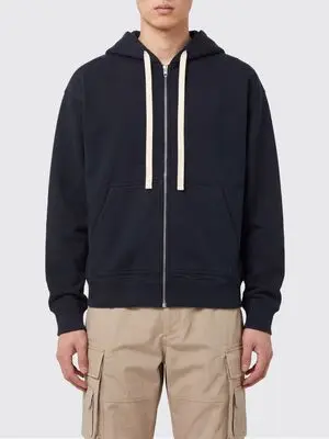 JIL SANDER Two-tone Cotton Hoodie - Blue