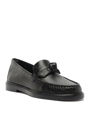 ALEXANDRE BIRMAN Clarita Mini Eyelet Leather Loafers
