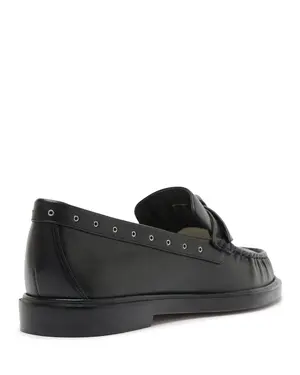 ALEXANDRE BIRMAN Clarita Mini Eyelet Leather Loafers
