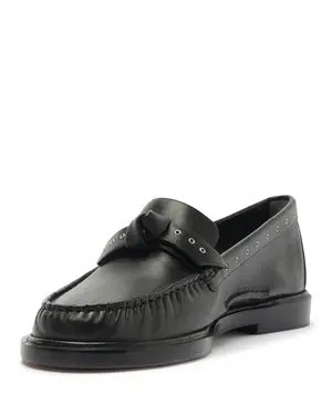 ALEXANDRE BIRMAN Clarita Mini Eyelet Leather Loafers