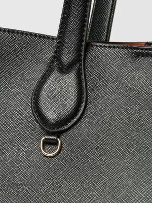 TWINSET Saffiano Synthetic Leather Tote Bag With Double Handle