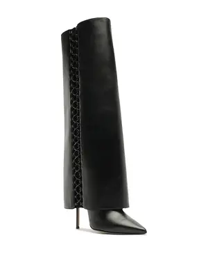 ALEXANDRE BIRMAN Holly Leather Knee High High Heel Boots
