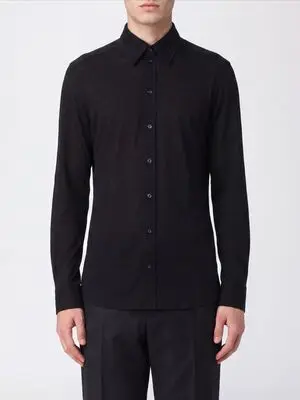 Dolce & Gabbana Slim Fit Pure Silk Shirt With French Collar And Curved Hem