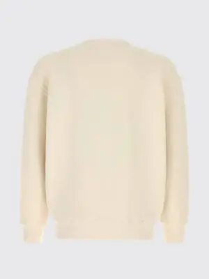 JW Anderson Relaxed Fit Graphic Print Jumper In Cotton With Crew Neck - Ecru