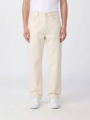 AMI Paris Mid-rise Straight-leg Jeans In Denim - Ecru