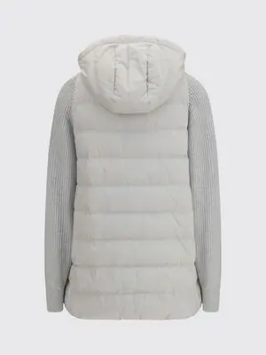 Brunello Cucinelli Short Quilted Nylon Hooded Puffer Jacket With Zip Closure