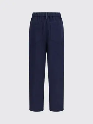 Brunello Cucinelli High-waisted Straight-leg Wool-blend Trousers With Belt Loops