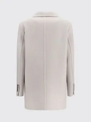 Brunello Cucinelli Short Double-breasted Pure Merino Wool Blazer With Peak Lapels - White
