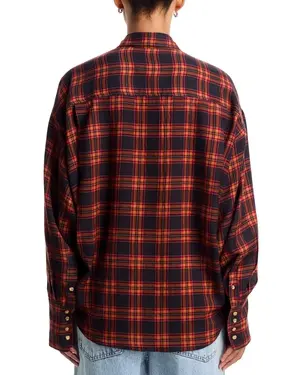 Essentiel Antwerp Kiss Oversized Printed Shirt With Removable Scarf