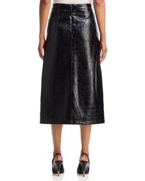 Essentiel Antwerp Kind Faux Leather Midi Skirt