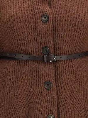 Brunello Cucinelli Ribbed Button Detailed Sweater