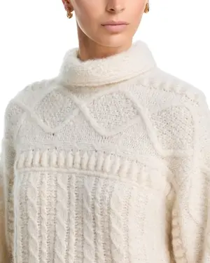 Guest In Residence Super Cloud Cashmere Silk Turtleneck Sweater