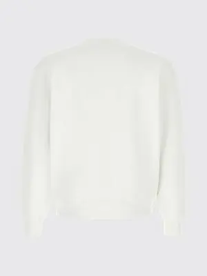 Kenzo Crewneck Cotton Sweatshirt With Contrast Logo Print On The Chest - White