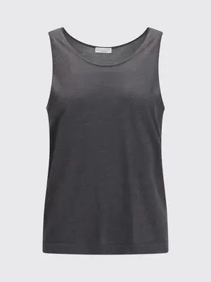 Brunello Cucinelli Slim Fit Off-the-shoulder Cashmere And Silk Top - Lead