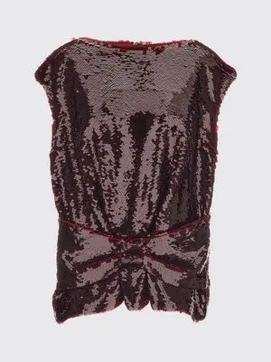 Simone Rocha Sequin Embellished Bow Detail Top - Red