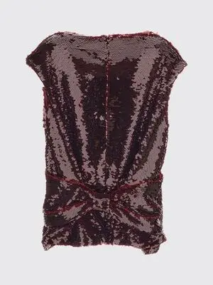 Simone Rocha Sequin Embellished Bow Detail Top - Red