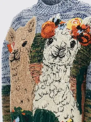 Stella McCartney Alpaca Intarsia Knit Sweater