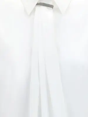 Brunello Cucinelli Tie Detailed Shirt - White