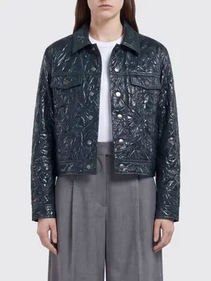 Marni Crinkled-effect Faux Leather Cropped Jacket With Buttons