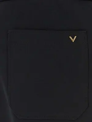 Valentino Garavani Cotton-blend Jogging Shorts With Elasticated Waist