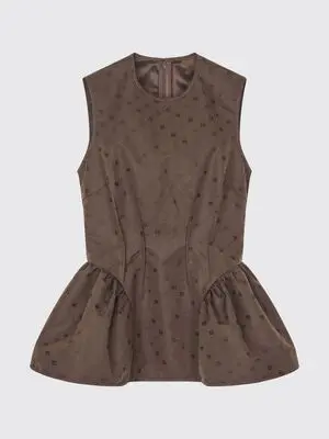 Cecilie Bahnsen Floral Peplum Sleeveless Top