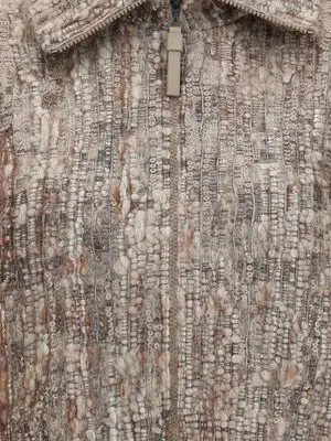 Brunello Cucinelli Textured Zip-up Sweater - Beige