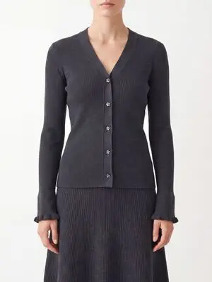 Cecilie Bahnsen V-neck Ribbed Cardigan