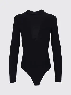 Elisabetta Franchi Long Sleeve Plunge Bodysuit - Blue