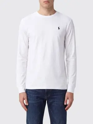 Polo Ralph Lauren Long-sleeved Cotton T-shirt With Pony Logo - White