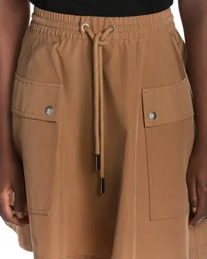 Moncler Cotton Blend A-line Mini Skirt - Open Brown
