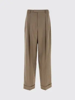 Valentino Garavani Pleated Wide-leg Trousers - Grey