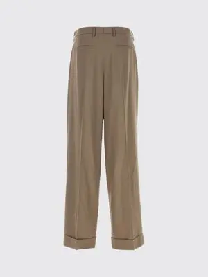 Valentino Garavani Pleated Wide-leg Trousers - Grey