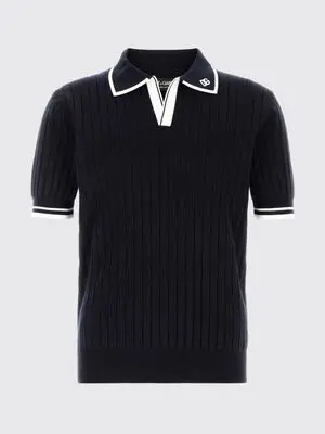 Dolce & Gabbana Slim Fit Ribbed-knit Cotton Polo Shirt