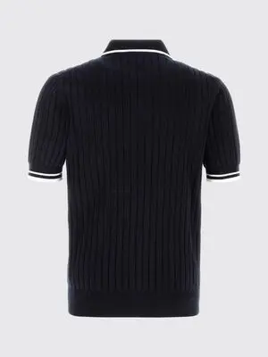Dolce & Gabbana Slim Fit Ribbed-knit Cotton Polo Shirt