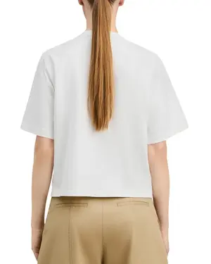 Derek Lam 10 Crosby Cotton Embellished Crewneck Tee