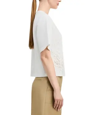 Derek Lam 10 Crosby Cotton Embellished Crewneck Tee