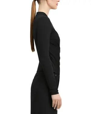 Derek Lam 10 Crosby Isaiah Draped Long Sleeve Wrap Top