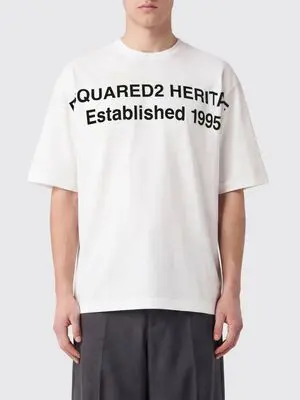 Dsquared2 Relaxed Fit Cotton Logo T-shirt With Dropped Shoulders - White